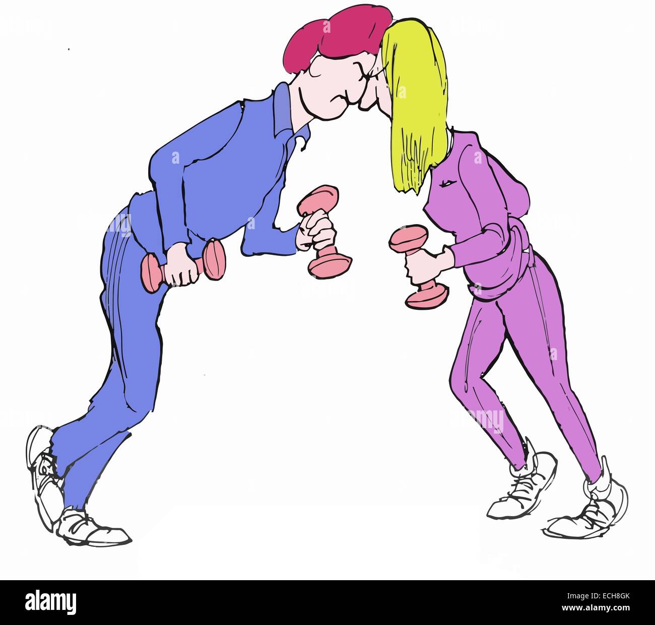 Two people running headlong into each other Stock Vector Image & Art ...