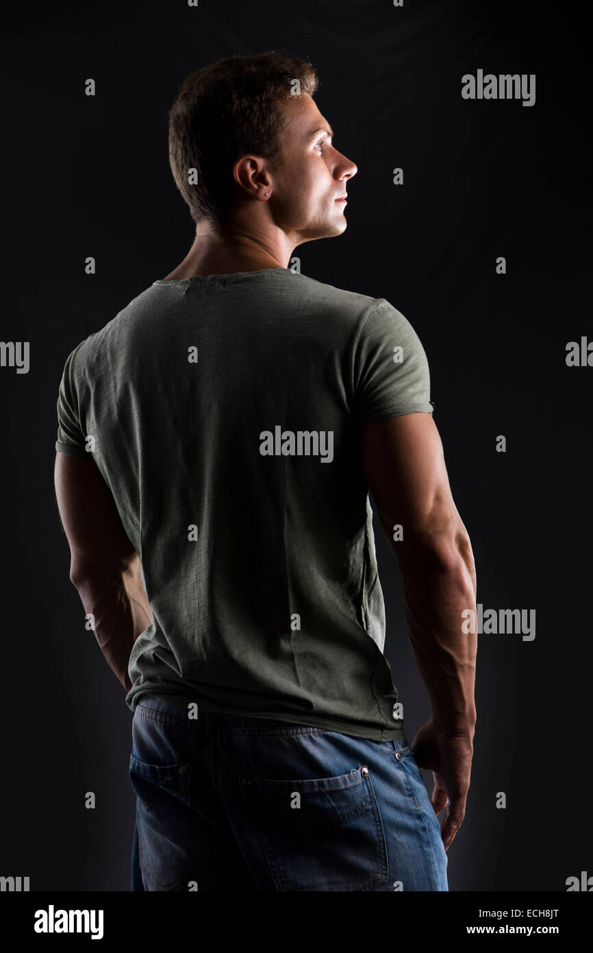 Side view portrait muscular man hi-res stock photography and images - Alamy