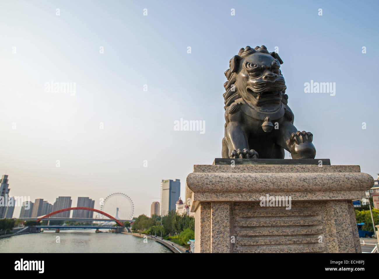 Jingang bridge over the Hai River, Tianjin, China Stock Photo - Alamy