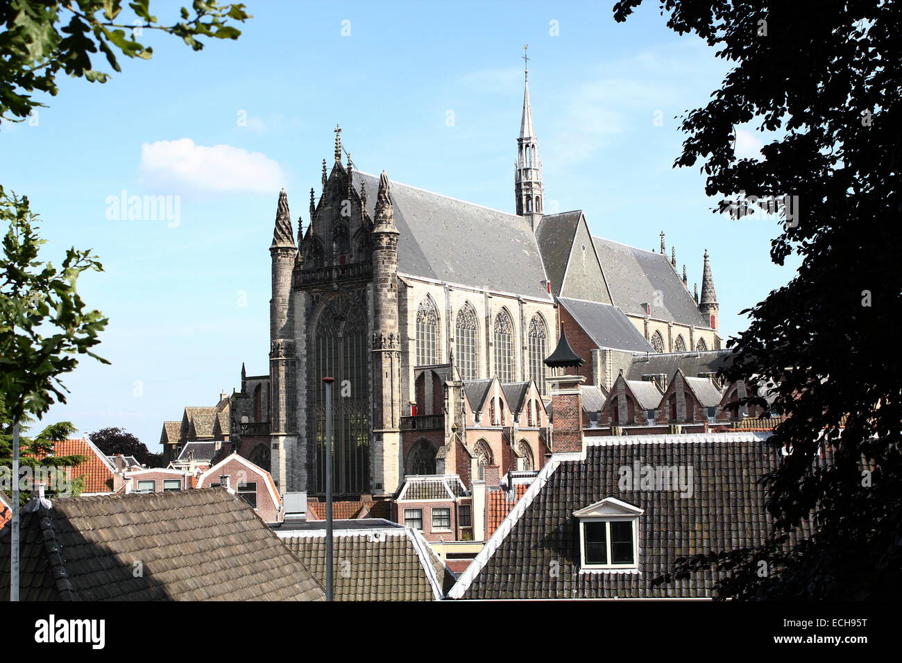 Hooglandse Kerk, 15th century Gothic church in the old city of Leiden ...