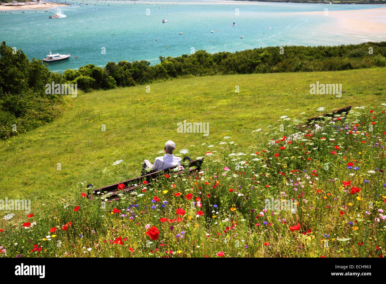 Man looking across a river hi-res stock photography and images - Alamy