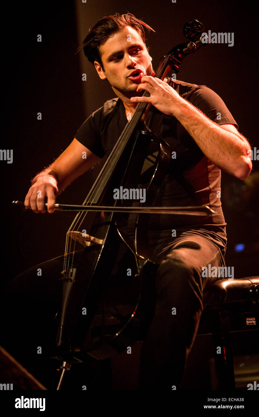 Milan Italy. 14th December 2014. Croatian cellists Luka Sulic and ...