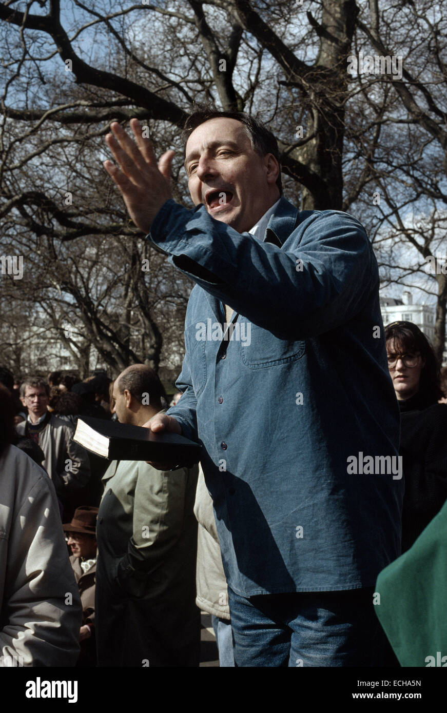 Speakers Corner Hyde Park Methodist preaching Stock Photo - Alamy