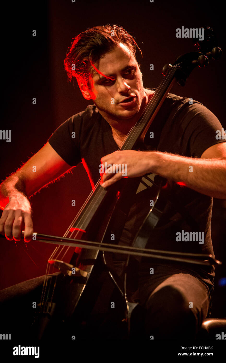Milan Italy. 14th December 2014. Croatian cellists Luka Sulic and ...