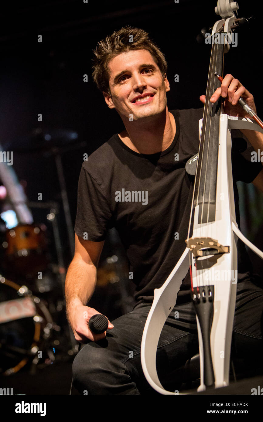 Milan Italy. 14th December 2014. Croatian cellists Luka Sulic and ...