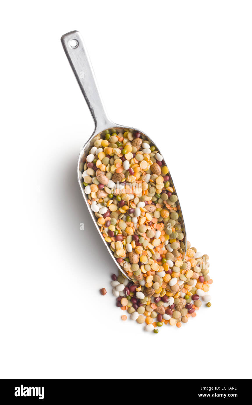 mixture of legumes in metal scoop Stock Photo - Alamy