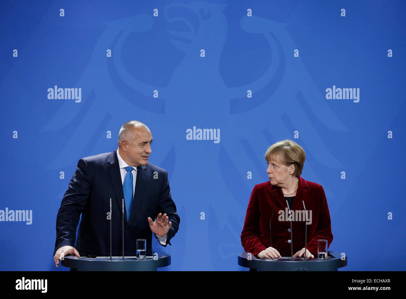 Berlin, Germany. 15th Dec, 2014. Boyko Borisov, Prime Minister of ...