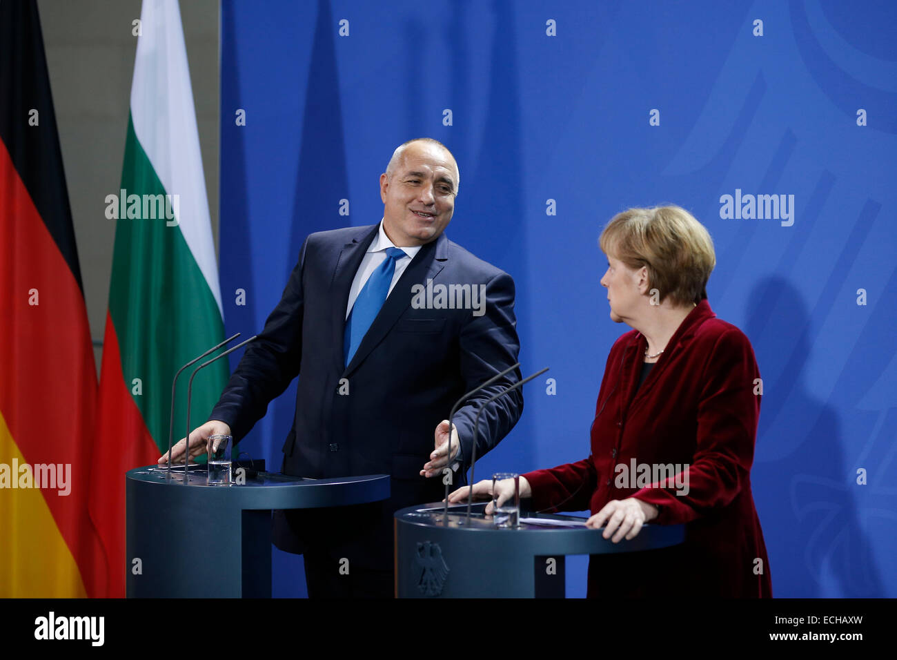 Berlin, Germany. 15th Dec, 2014. Boyko Borisov, Prime Minister of ...