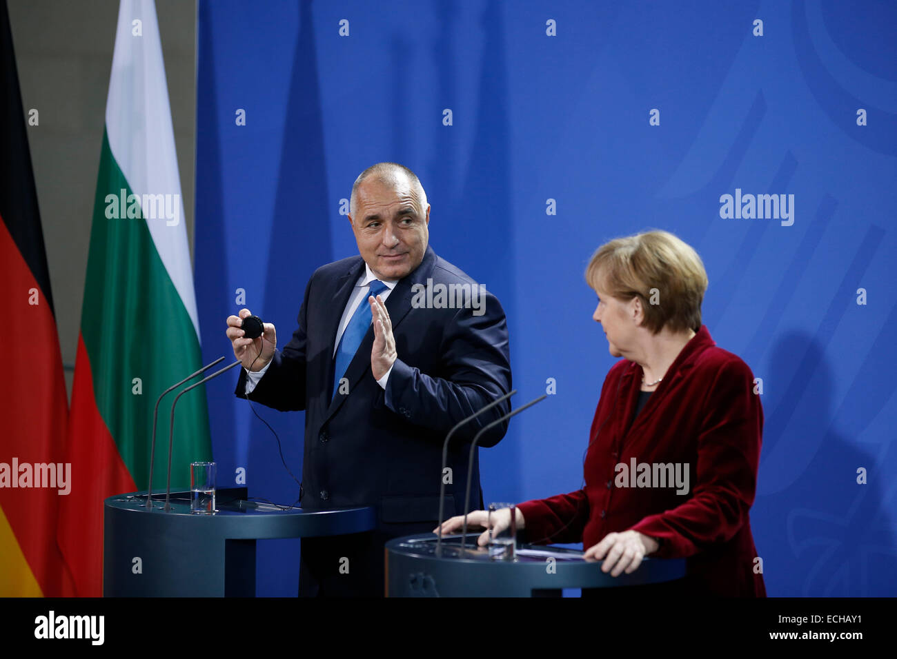 Berlin, Germany. 15th Dec, 2014. Boyko Borisov, Prime Minister of ...