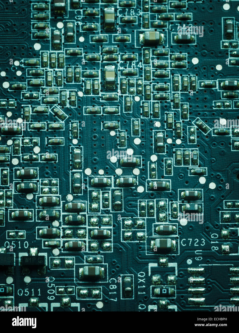 blue-green computer chip closeup background Stock Photo - Alamy