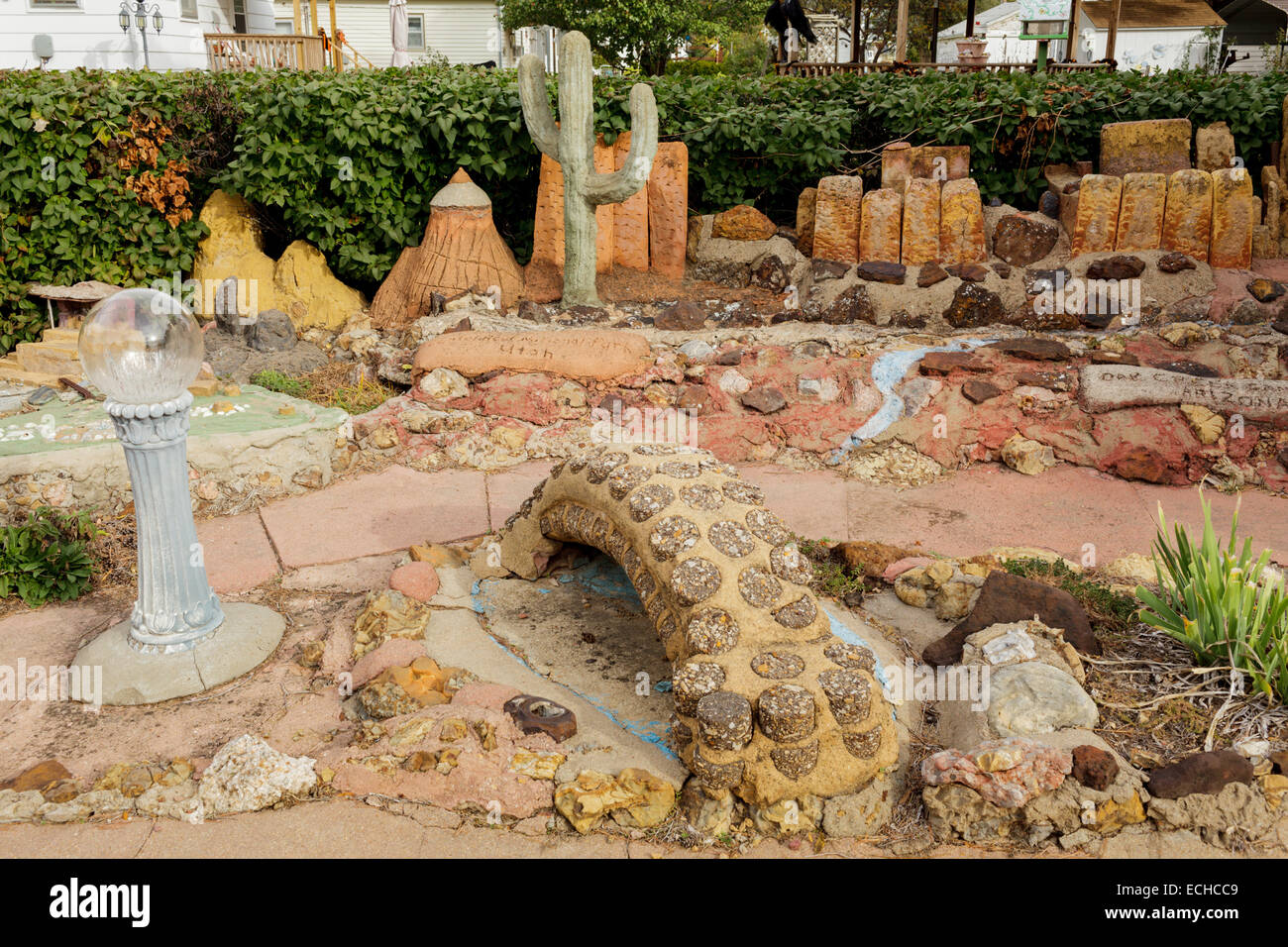 Florence Deeble Rock Garden, outsider art in Lucas, "Grassroots Capital ...