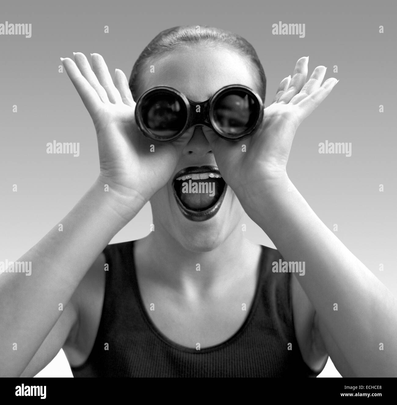 Gaze interest Black and White Stock Photos & Images - Alamy