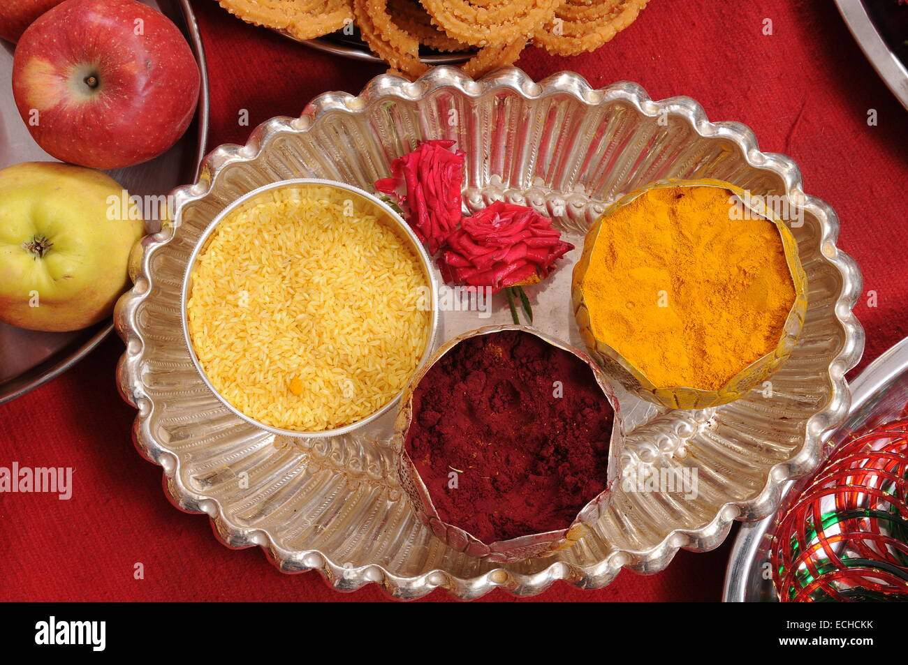 Items at an Indian Wedding Stock Photo - Alamy