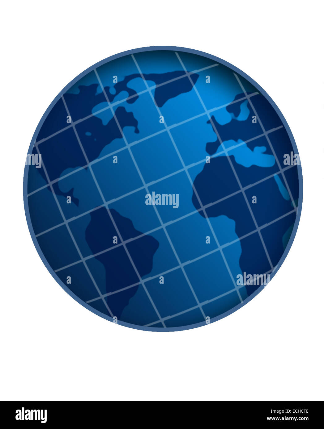 World map with longitude and latitude lines hi-res stock photography ...