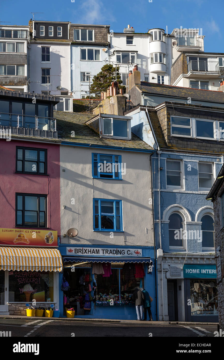 Brixham shops,shopping in Brixham Stock Photo - Alamy