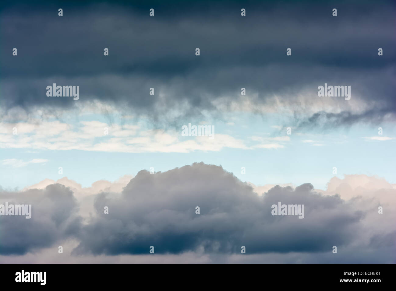 Rare Weather Phenomenon Of Horizontal Blue Sky Patch In Storm Clouds ...