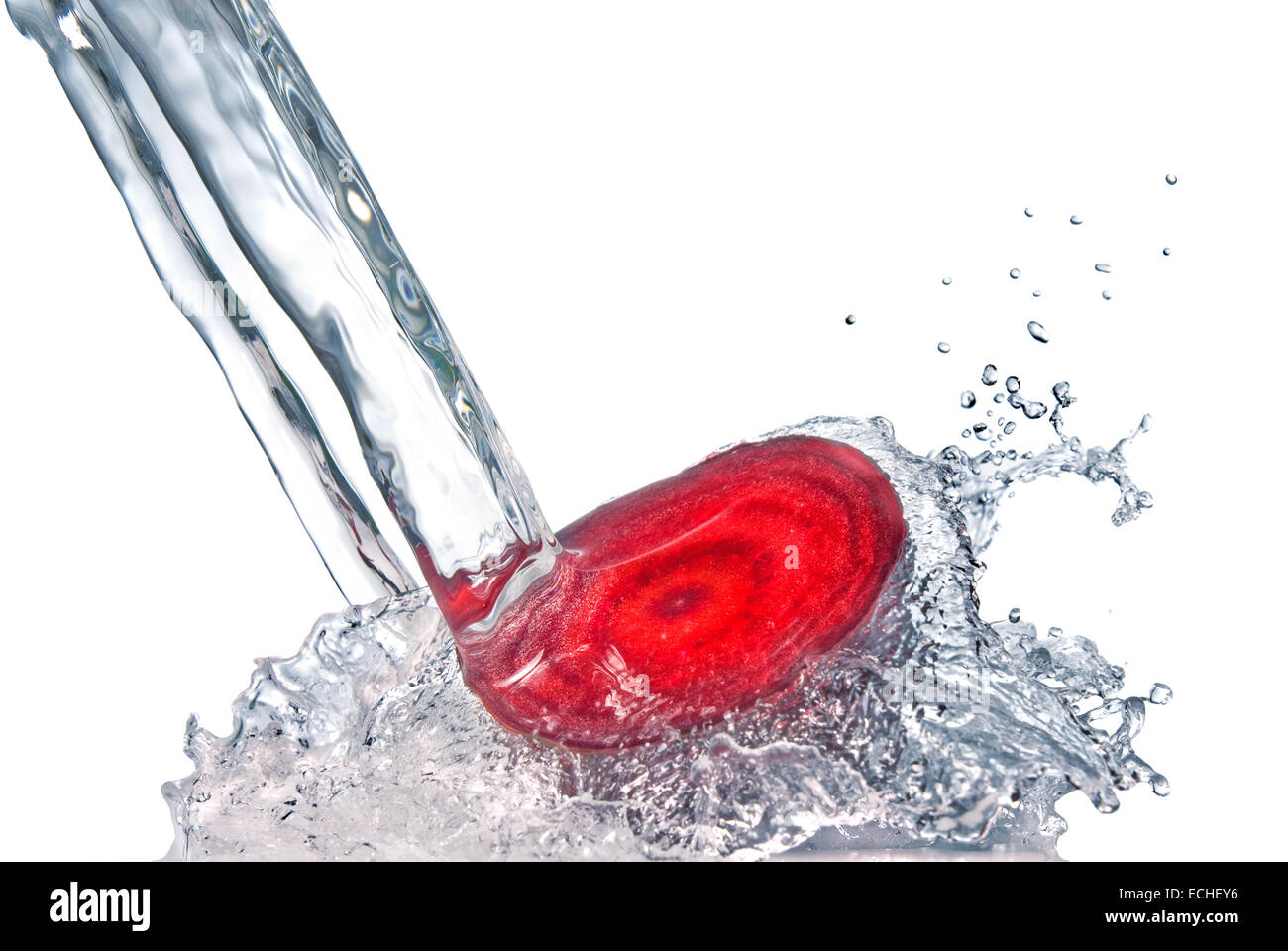red beet with water splash isolated on white Stock Photo - Alamy