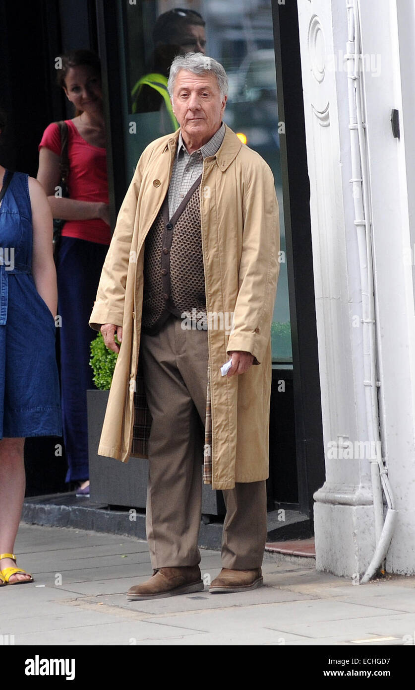 Dustin Hoffman is pictured filming his new movie an adaptation of Roald ...