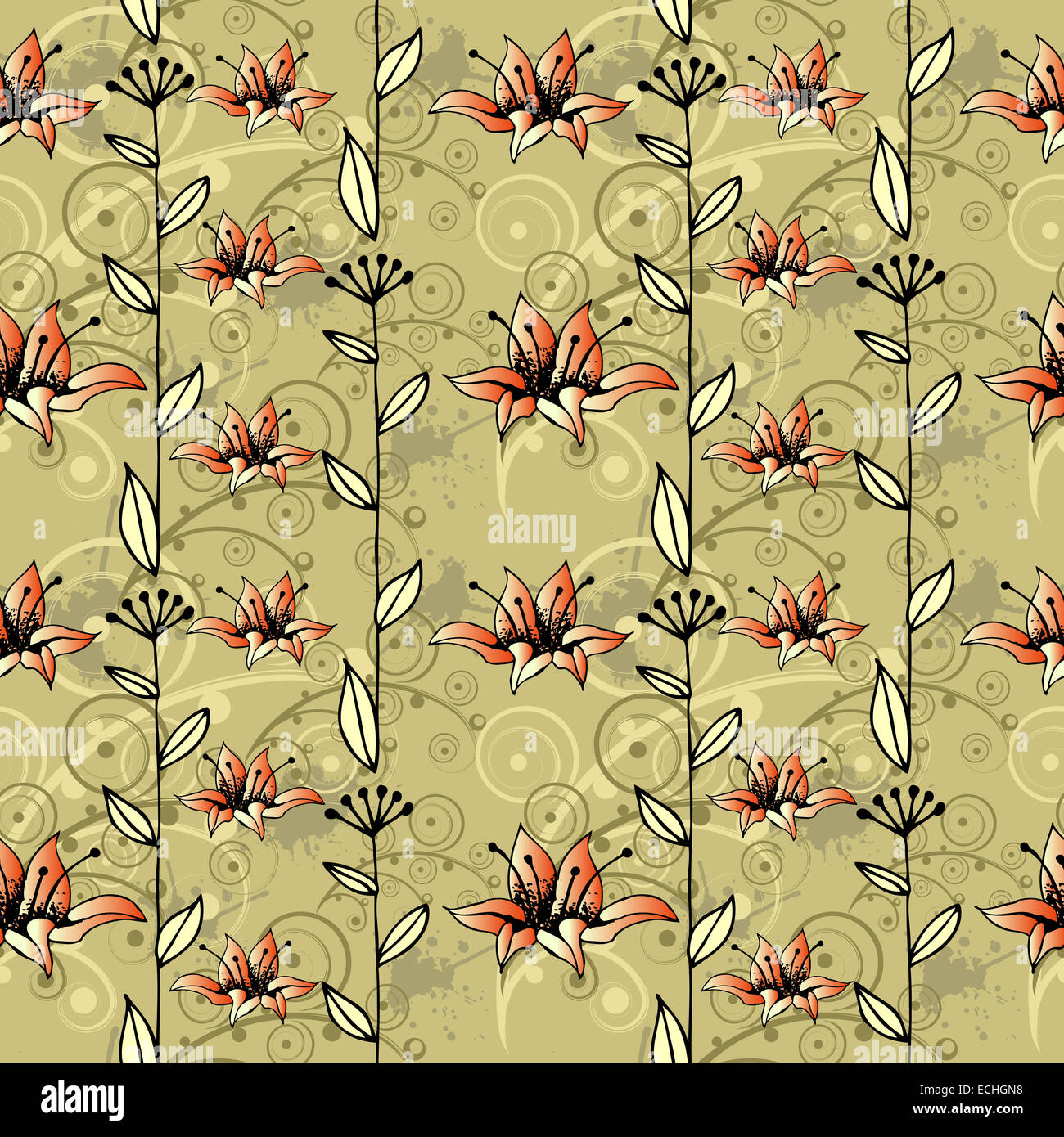 Vintage floral seamless pattern hi-res stock photography and images - Alamy