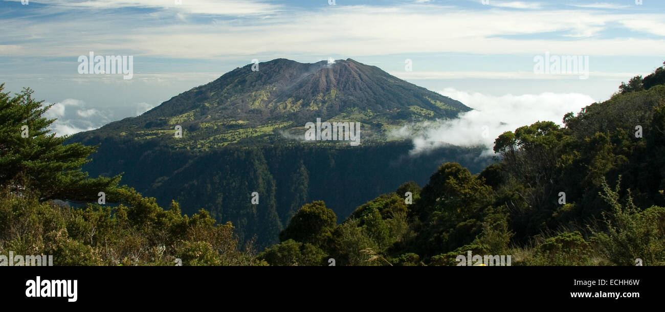 The Turrialba Volcano seen from behind the Irazú Volcano in Costa Rica ...