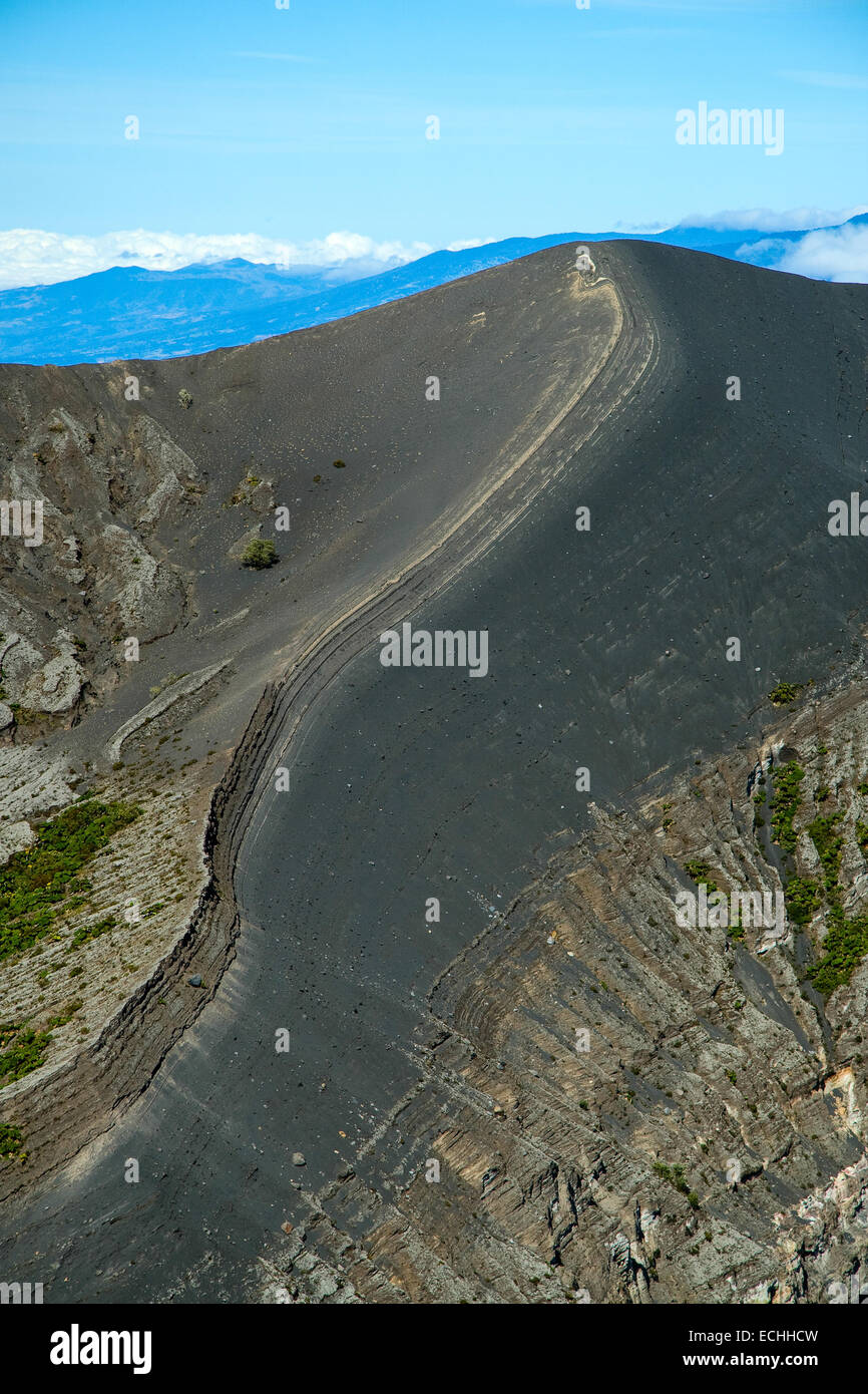 High angle view of a volcano, Irazu, Volcan Irazu National Park, Costa ...