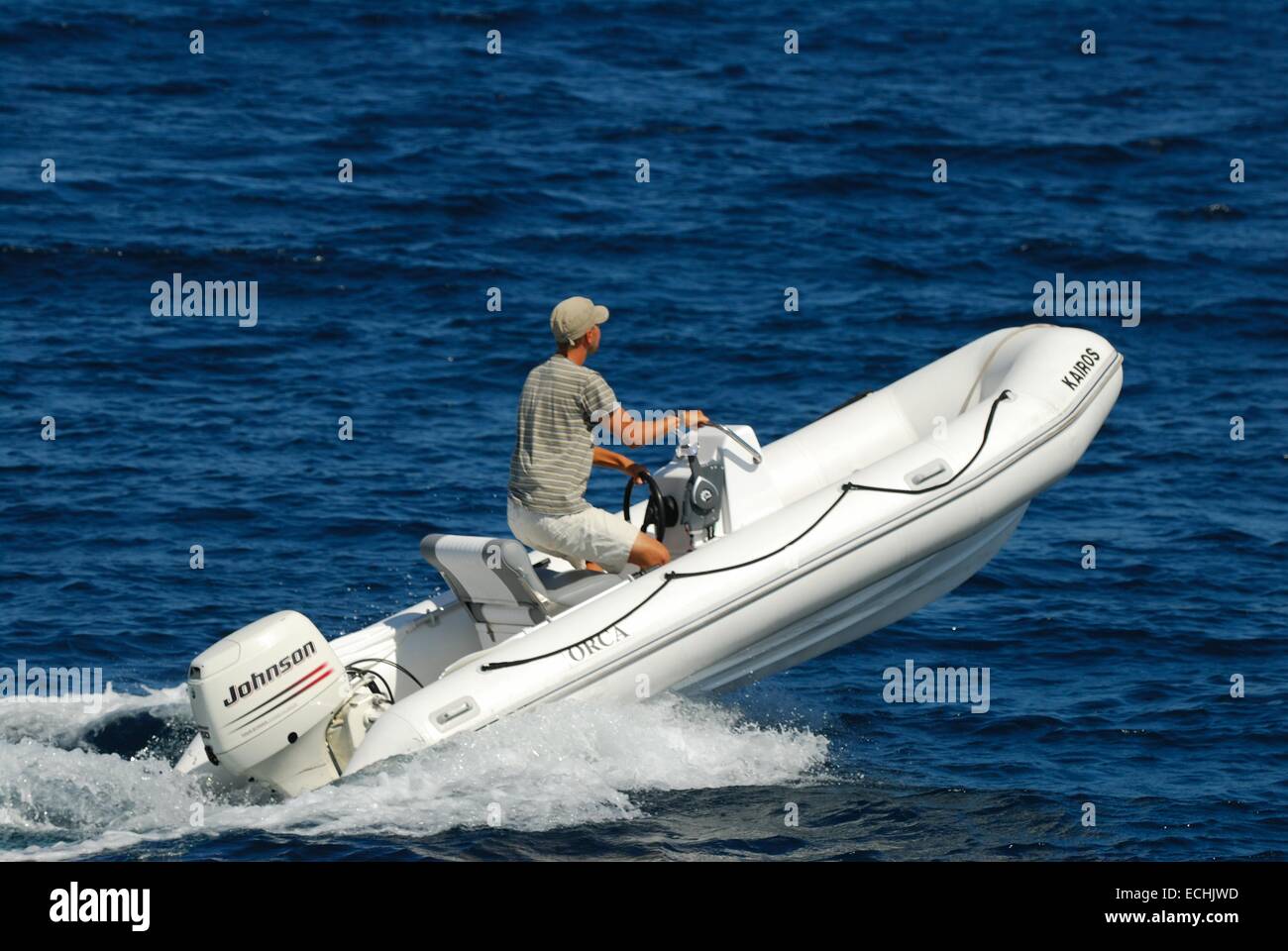 inflatable raft, motorboat, rubber dinghy Stock Photo - Alamy