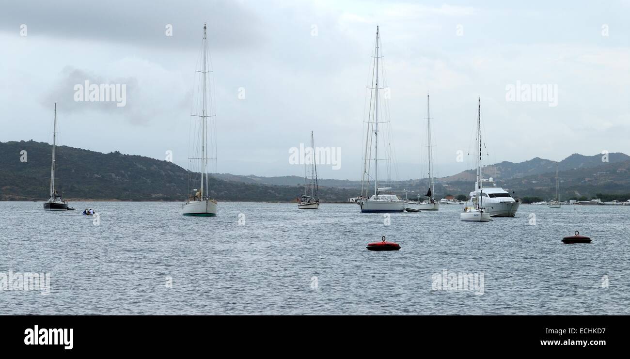 Sailboat in the sea without wind Stock Photo - Alamy