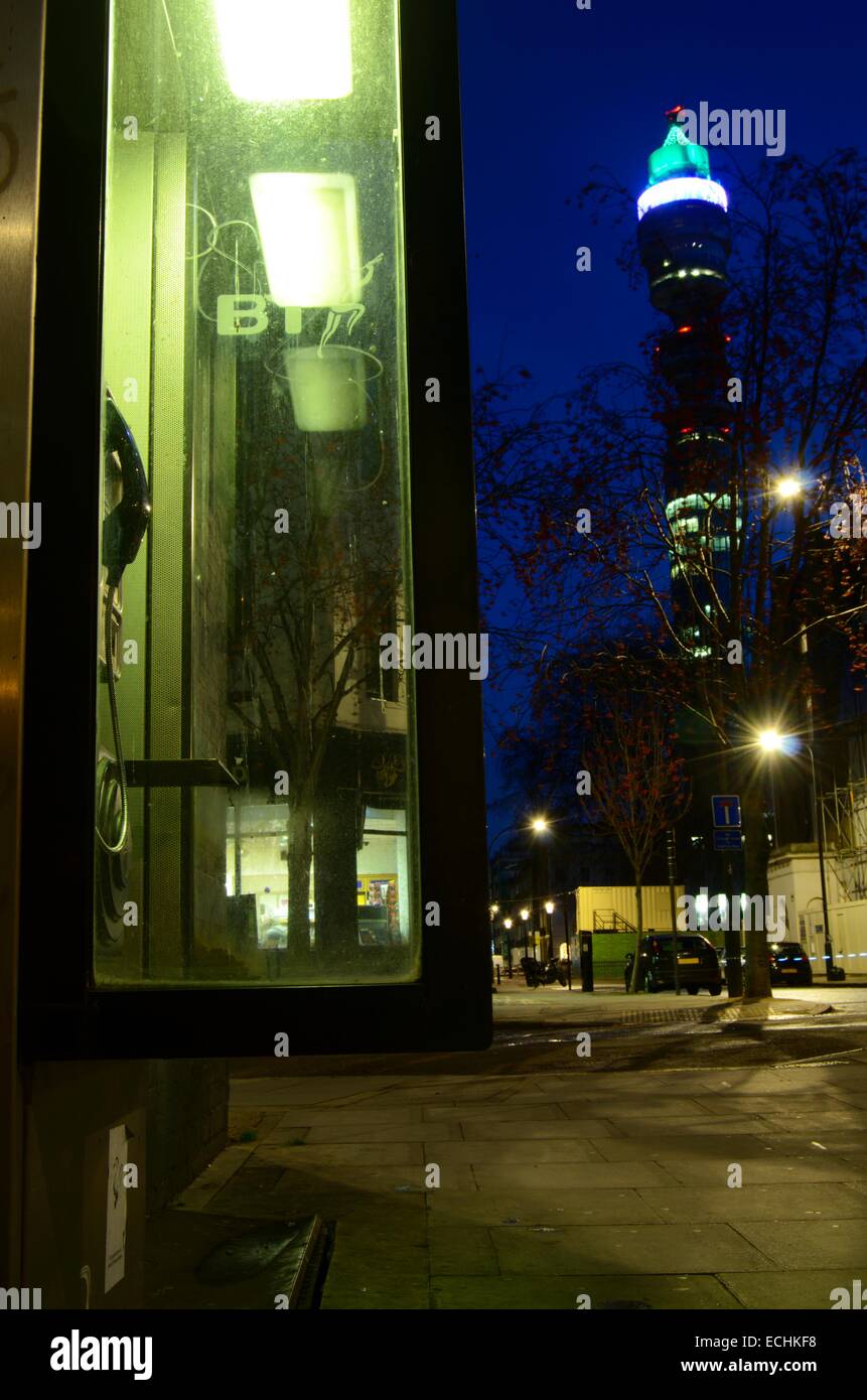 The Telecom Tower in London, England at dusk Stock Photo - Alamy