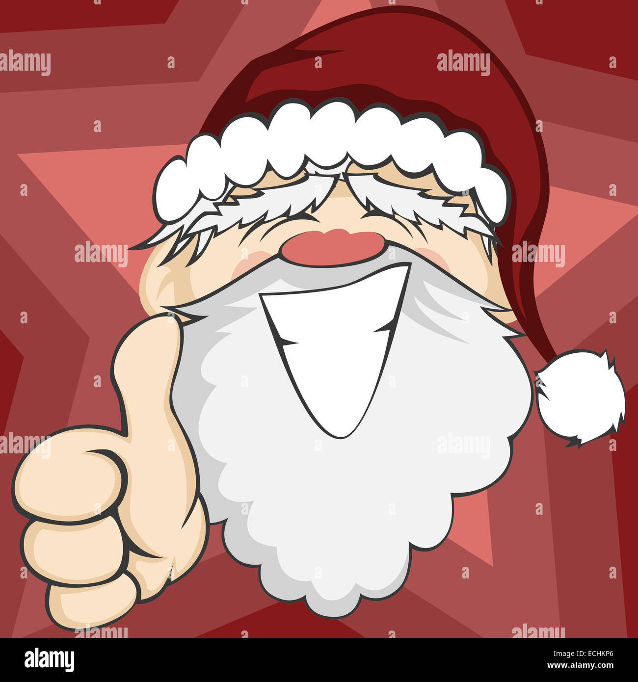 Santa Claus is smiling and showing "ok Stock Photo - Alamy