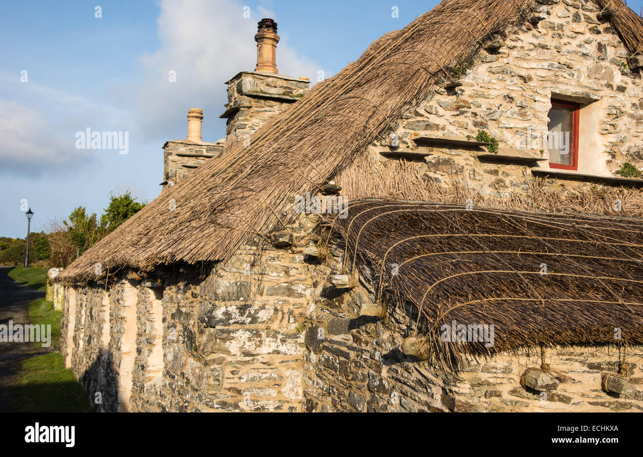 Manx cottage, Cregneash, Isle of Man Stock Photo - Alamy