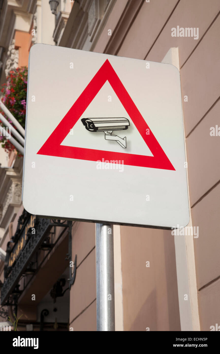 Security Camera Sign Stock Photo - Alamy