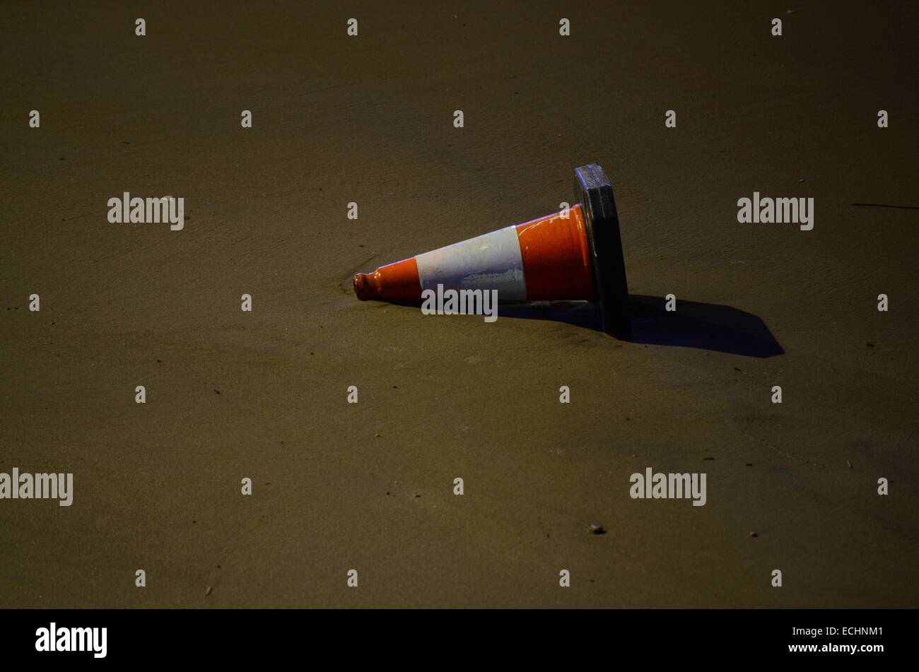 Traffic cone on the South Bank in London, England Stock Photo - Alamy