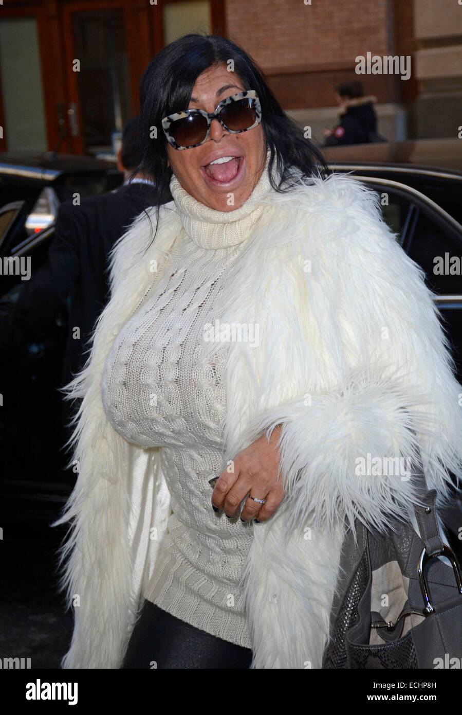 New York, NY, USA. 15th Dec, 2014. Big Ang Angela Raiola out and about ...