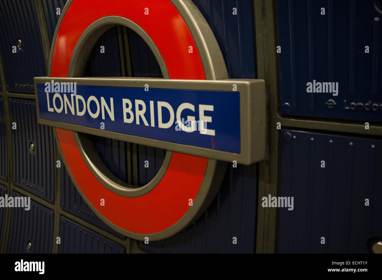 London Bridge Tube Station sign Stock Photo - Alamy