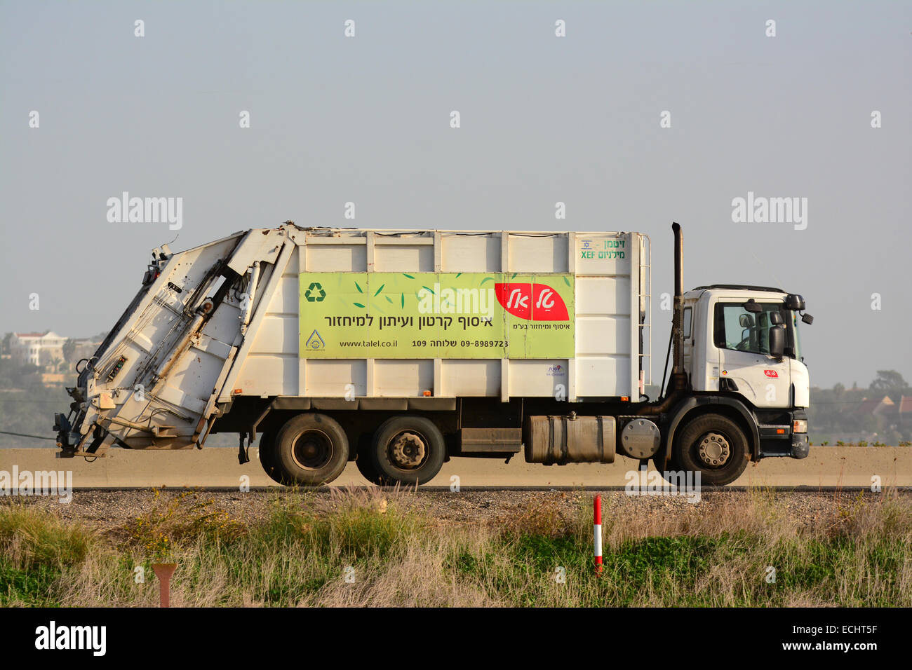 Paper recycle truck, Israel Stock Photo - Alamy