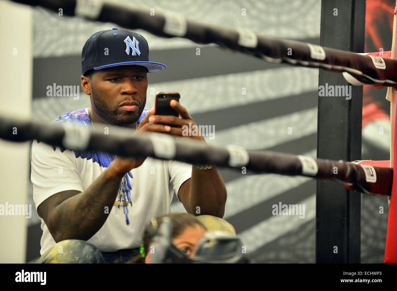 50 Cent attends 'Yuriorkis Gamboa Open Media Workout' to promote the ...