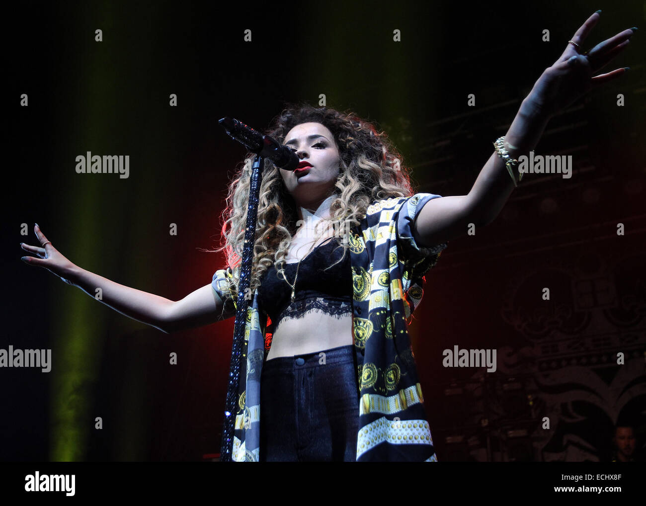 Singer Ella Eyre performs live onstage at Brixton Electric in Brixton ...