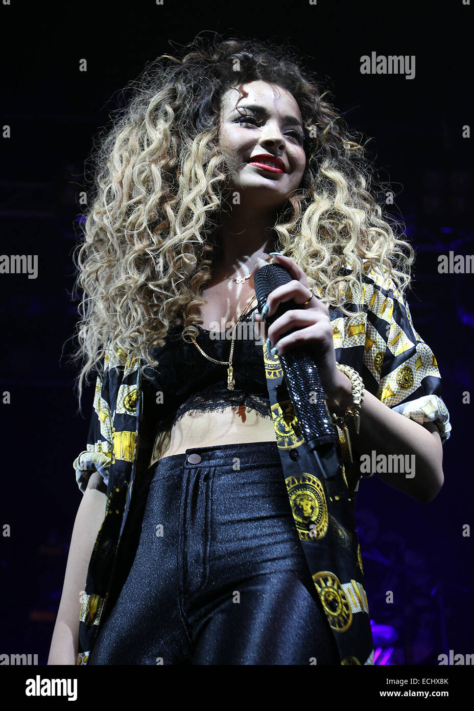 Singer Ella Eyre performs live onstage at Brixton Electric in Brixton ...
