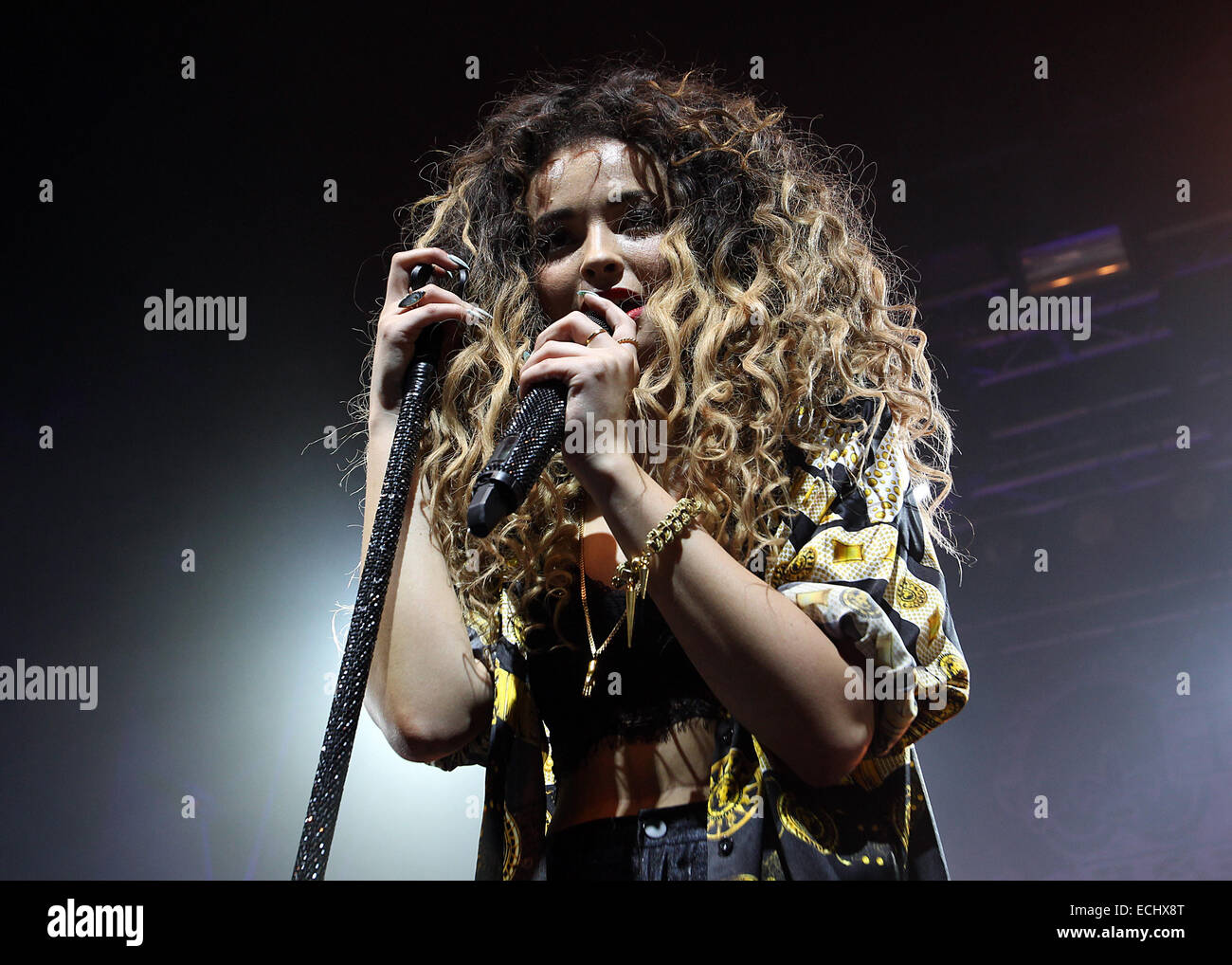 Singer Ella Eyre performs live onstage at Brixton Electric in Brixton ...