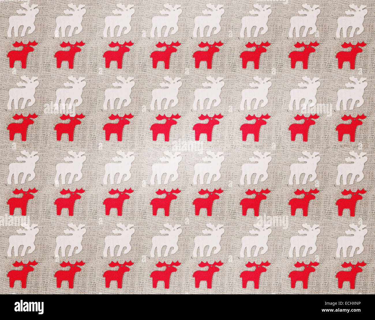 Vintage Christmas background, moose on jute background Stock Photo - Alamy