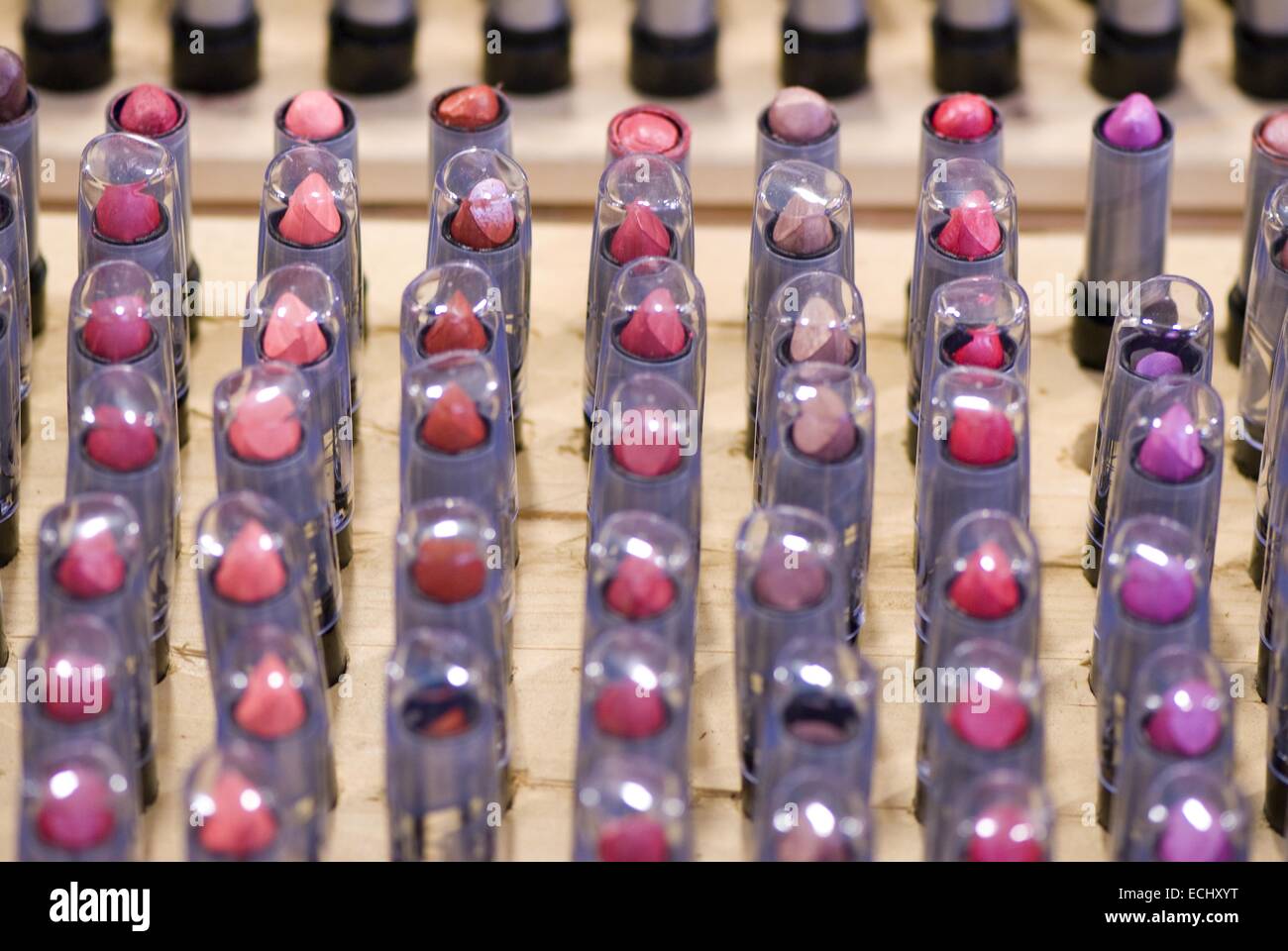 Make up set many lipstick and nail polish cosmetic Stock Photo - Alamy