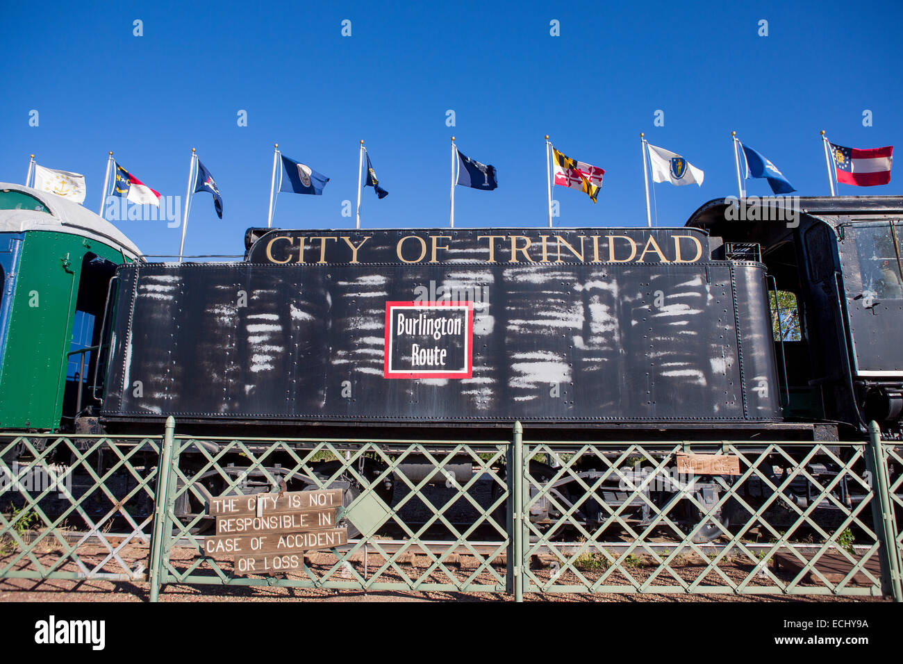 A train exhibit in Trinidad, Colorado Stock Photo - Alamy