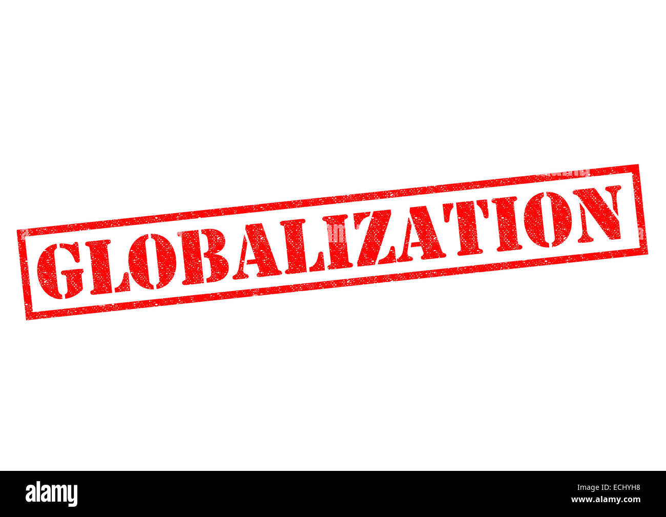 GLOBALIZATION red Rubber Stamp over a white background Stock Photo - Alamy