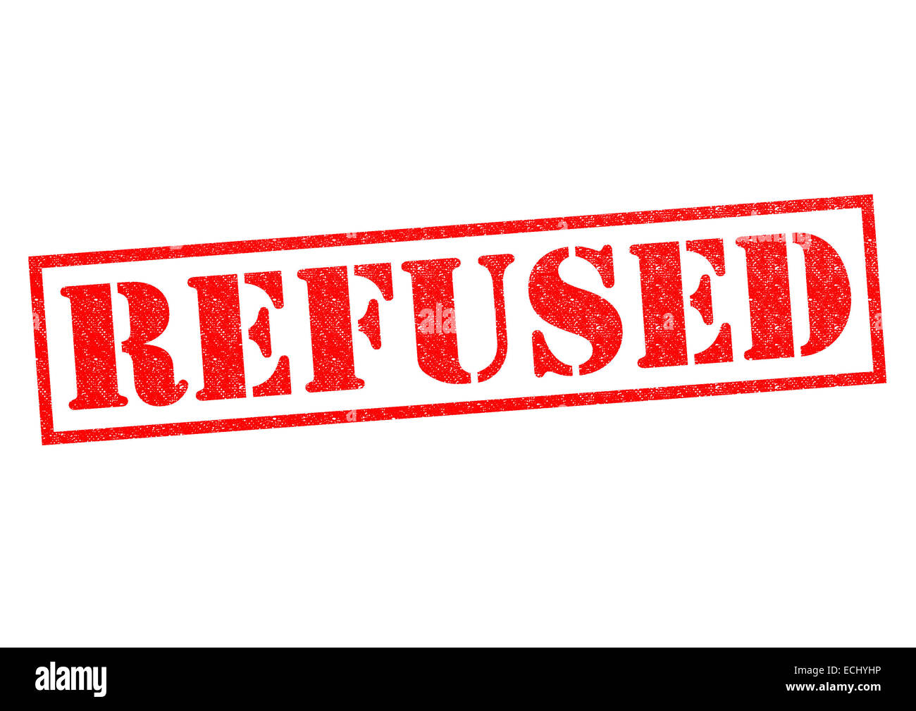 REFUSED red Rubber Stamp over a white background Stock Photo - Alamy