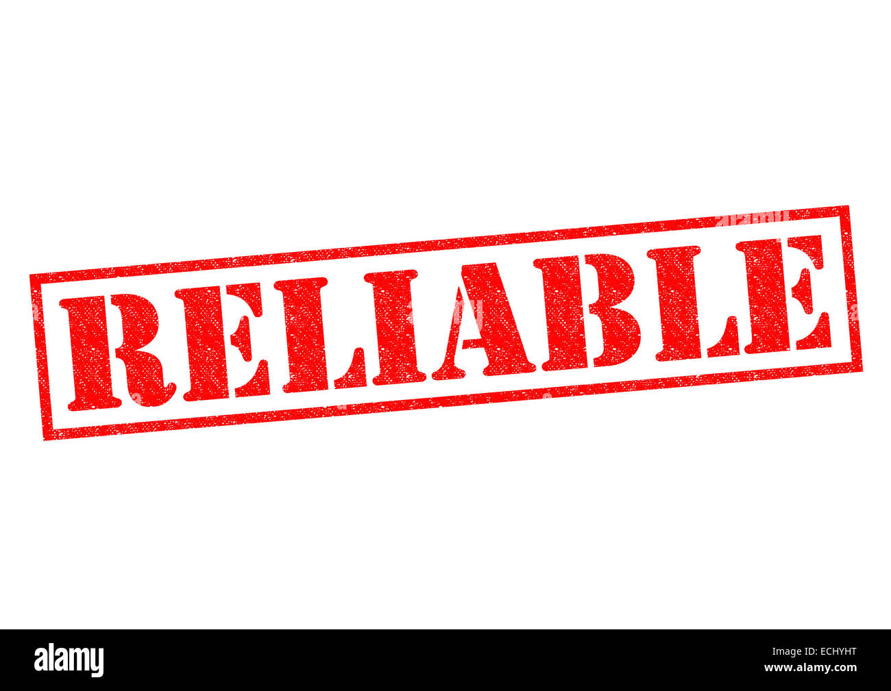RELIABLE red Rubber Stamp over a white background Stock Photo - Alamy