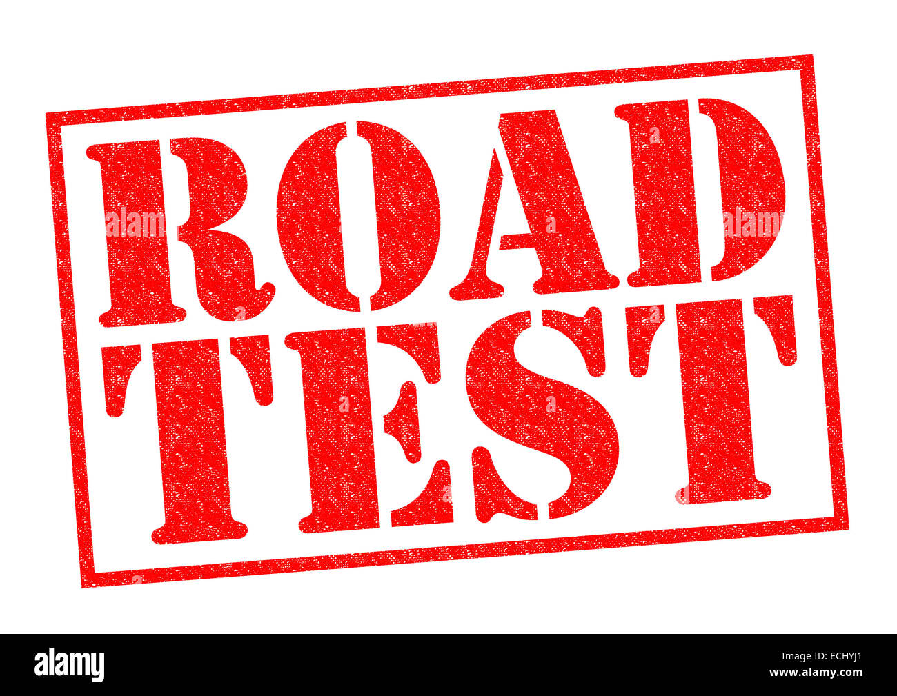 ROAD TEST red Rubber Stamp over a white background Stock Photo - Alamy
