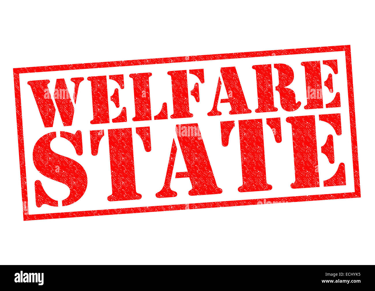 WELFARE STATE red Rubber Stamp over a white background Stock Photo - Alamy