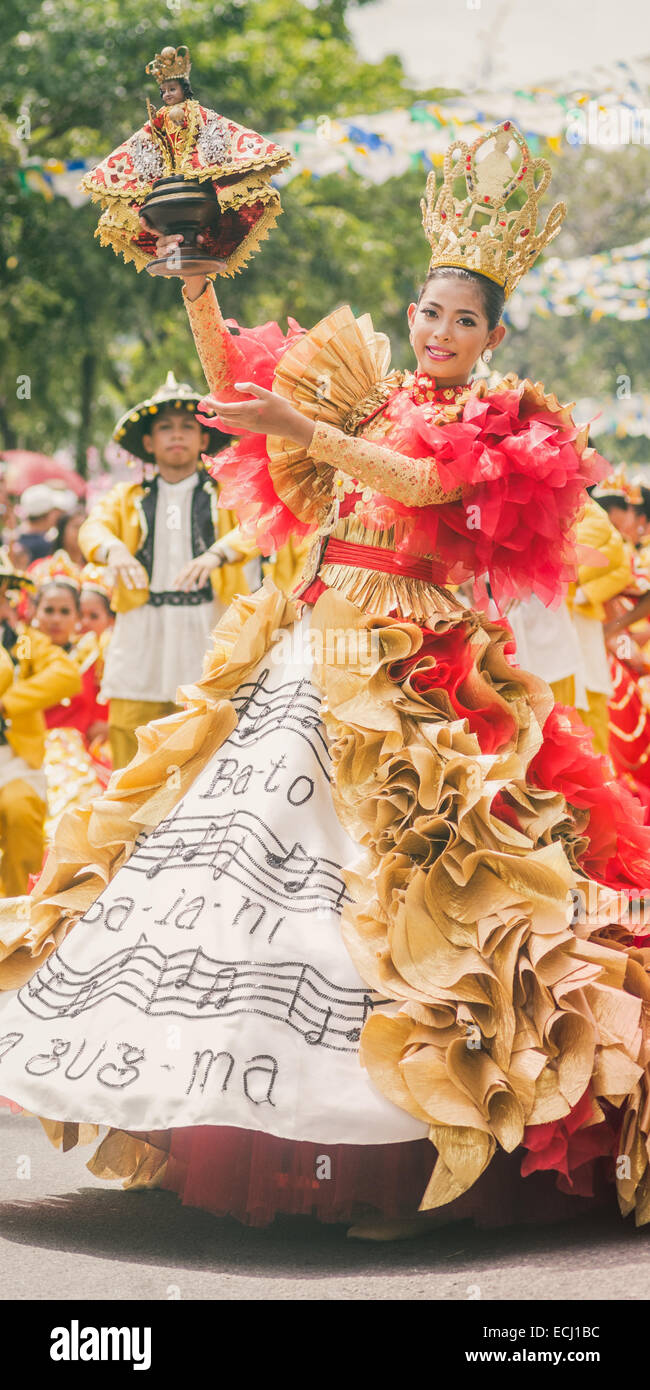 Woman sinulog costume santo niño hi-res stock photography and images ...