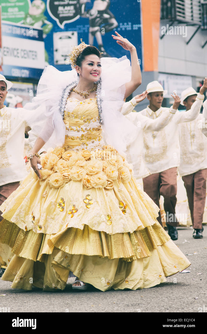 Woman Sinulog Costume Santo Niño High Resolution Stock Photography and ...