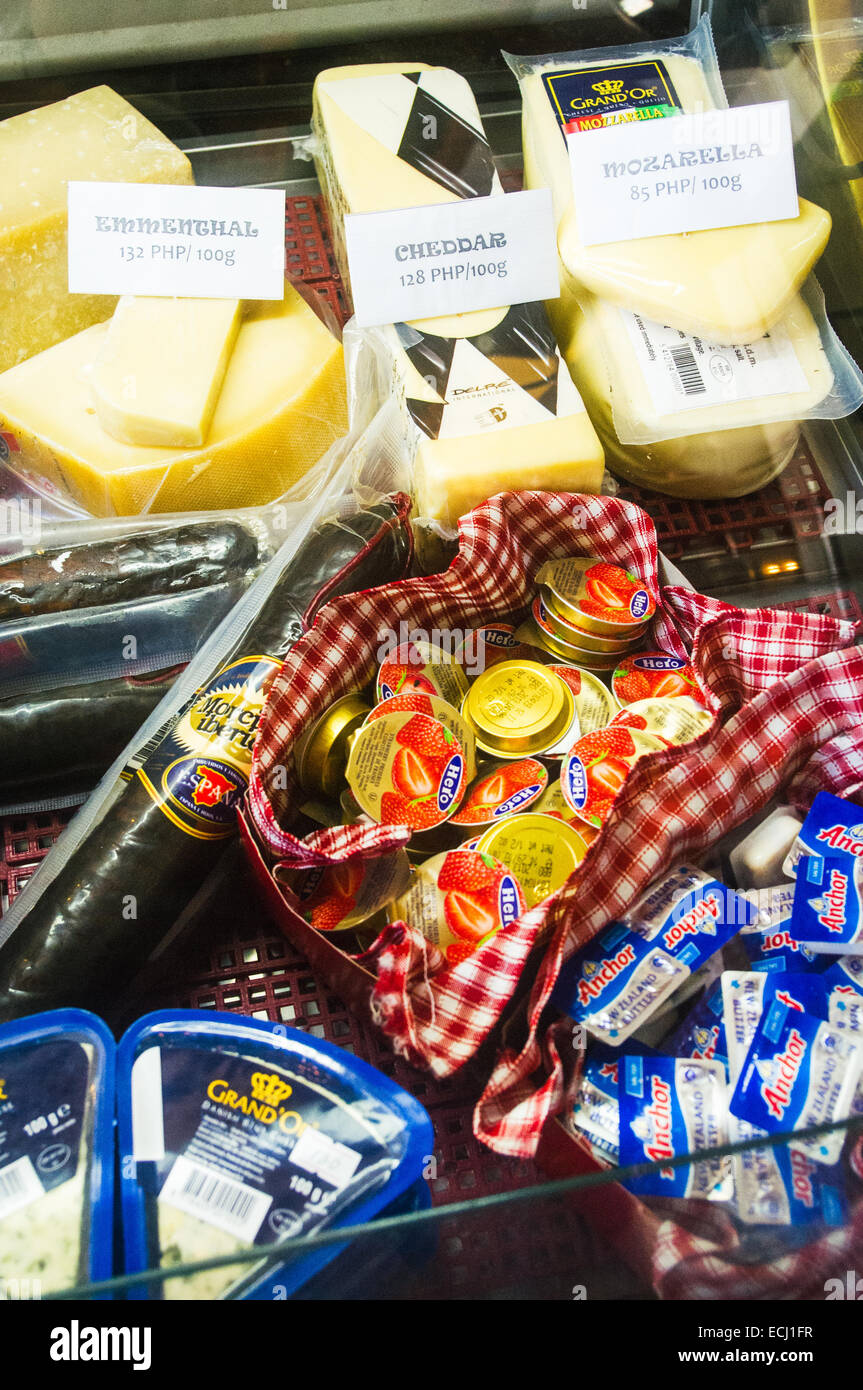 imported cheese products from europe, photo taken in Philippines Stock ...